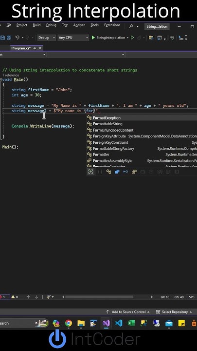 C# String Interpolation Tutorial - YouTube
