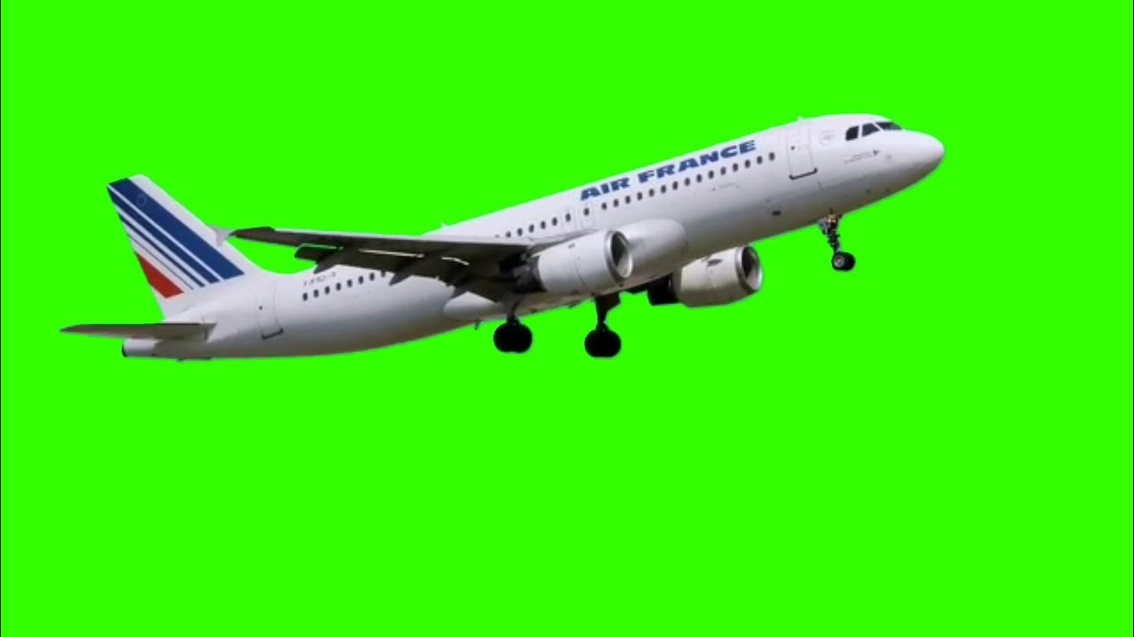 green screen airplane flying - YouTube