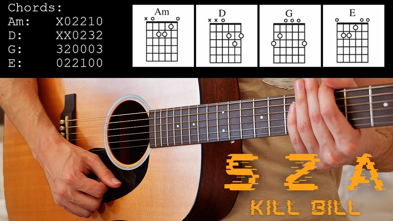 SZA – Kill Bill EASY Guitar Tutorial #shorts - YouTube