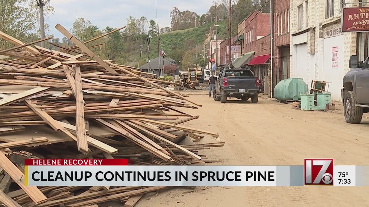 Spruce Pine clean-up underway in NC mountains - YouTube