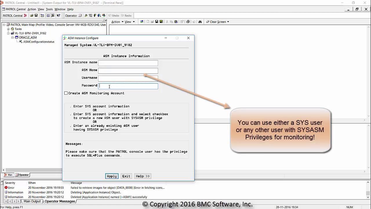 Configuring Oracle ASM Instance Using PATROL | TrueSight Operations Management - YouTube