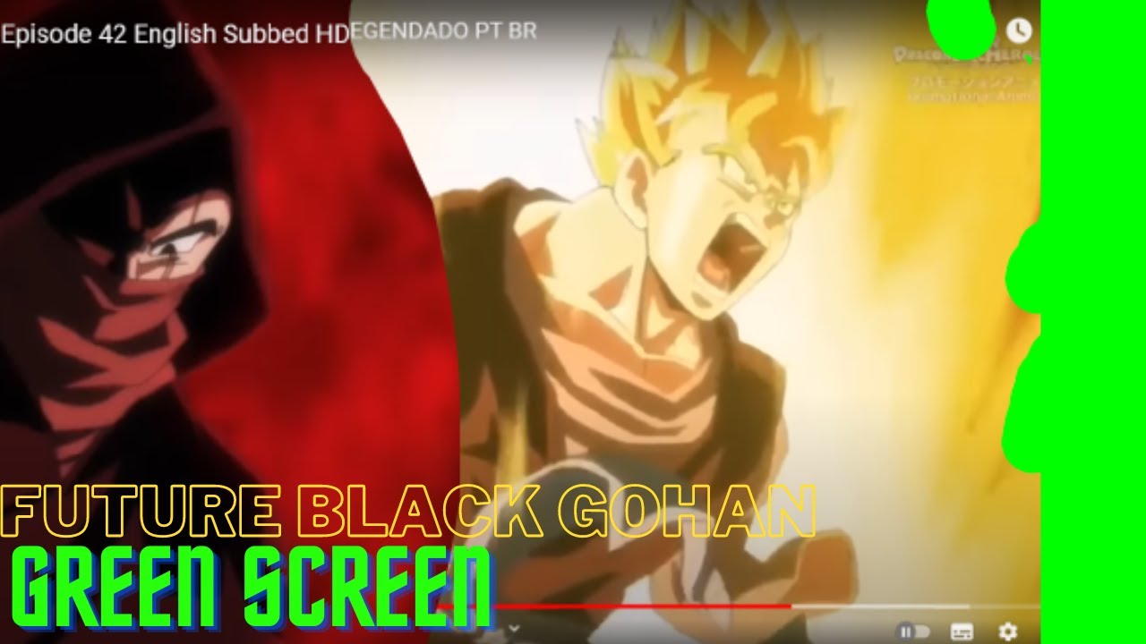 Future Black Gohan Green screen / Black Gohan do Futuro Tela Verde ...
