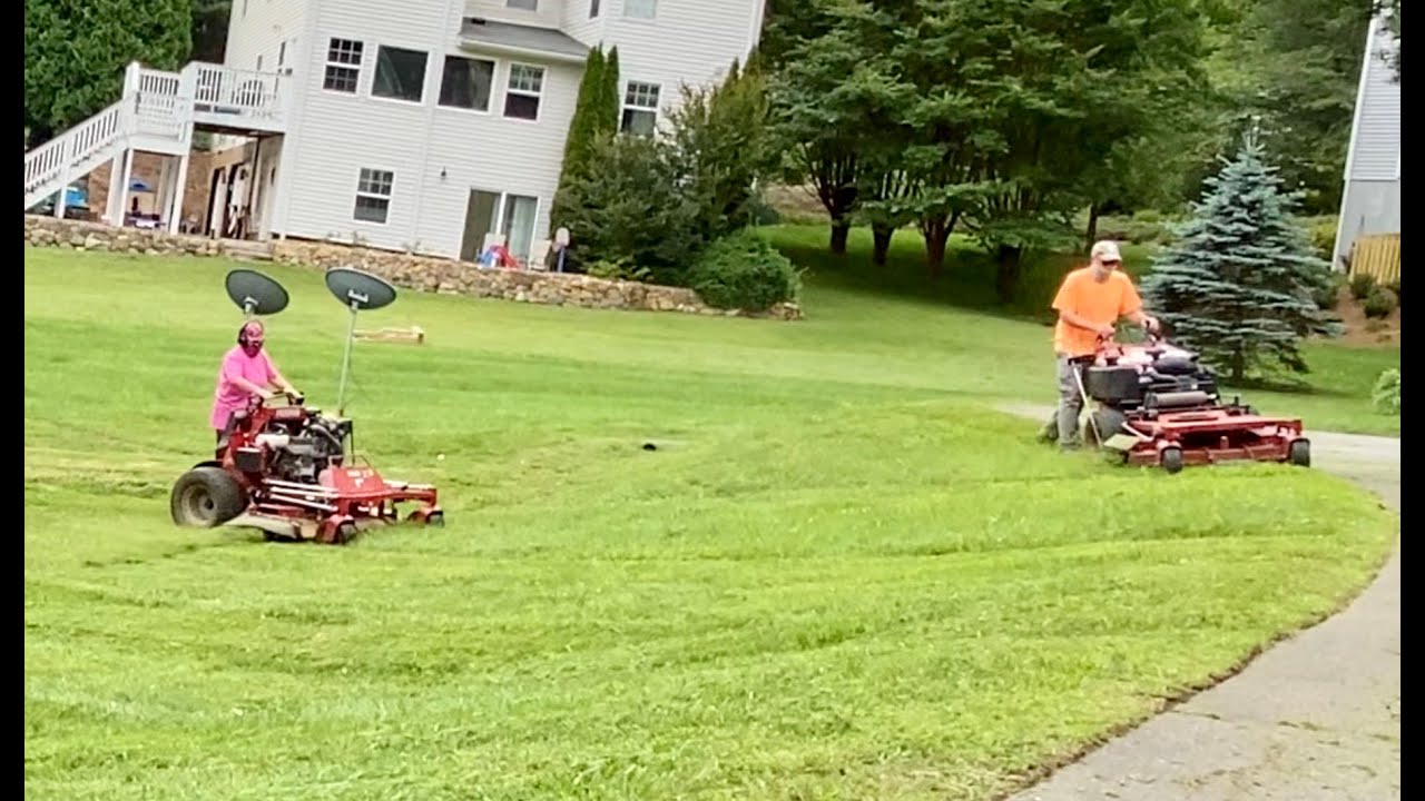 We were finally able to mow the swamp! - YouTube