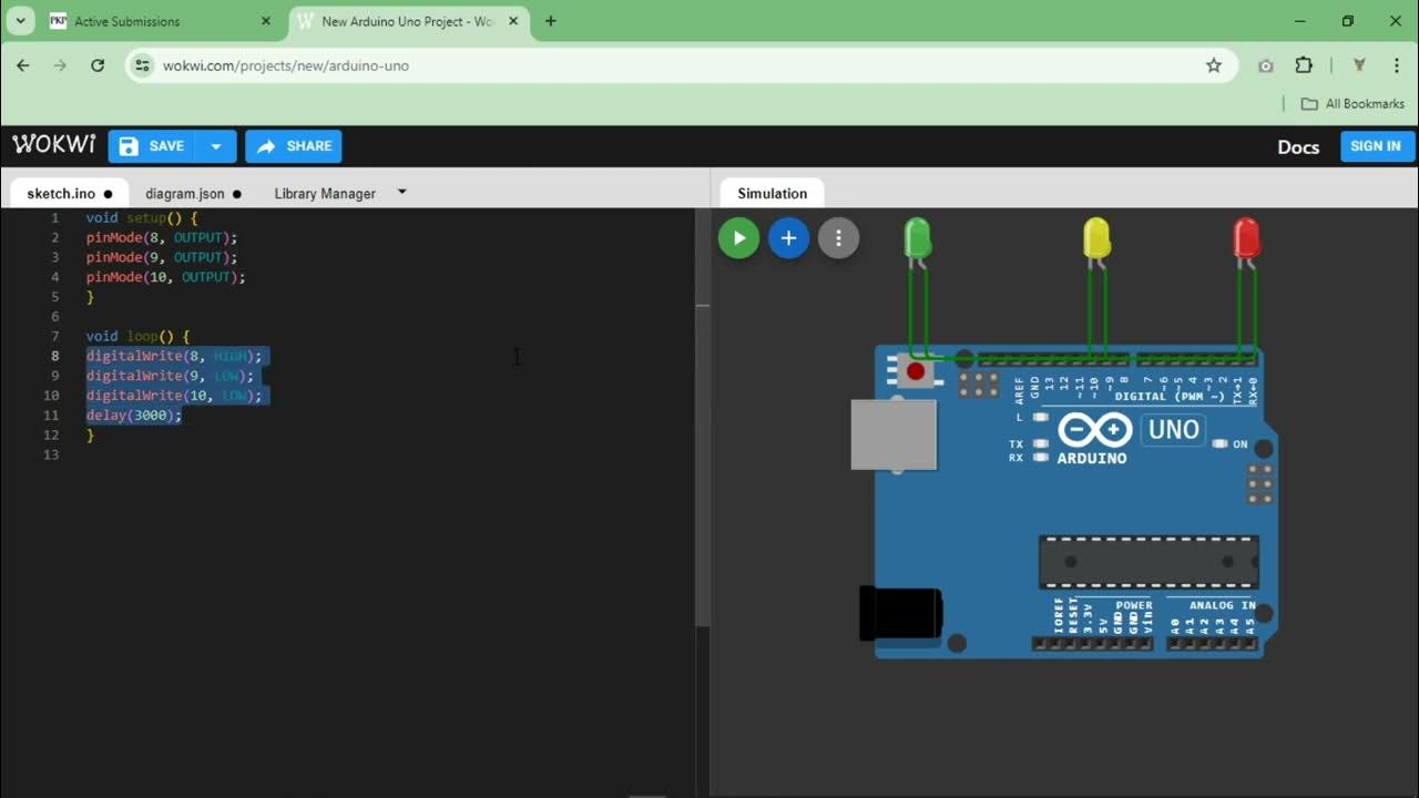 MENYALAKAN LED DENGAN ARDUINO UNO (TUGAS ROBOTIKA) - YouTube