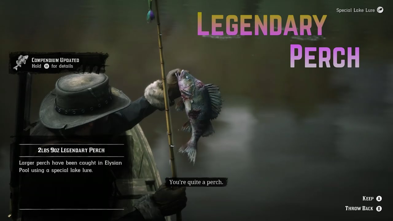 RDR 2 - catching Legendary perch & Location - YouTube