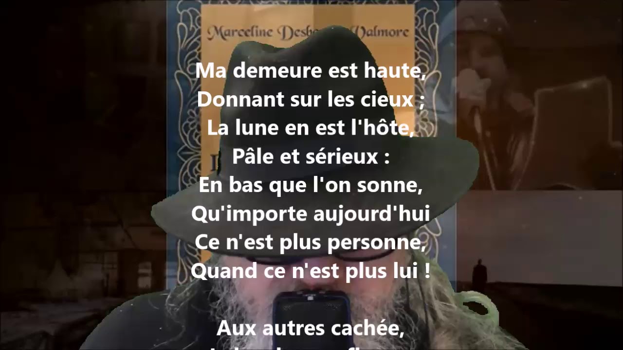Ma chambre - Marceline Desbordes-Valmore lu par Yvon Jean - YouTube