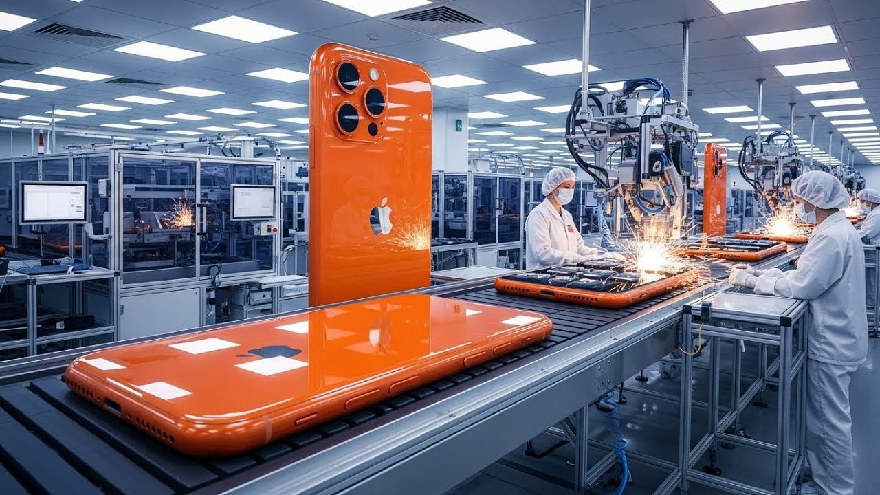 Inside the Apple Factory: Manufacturing the Orange Titanium iPhone 17 ...