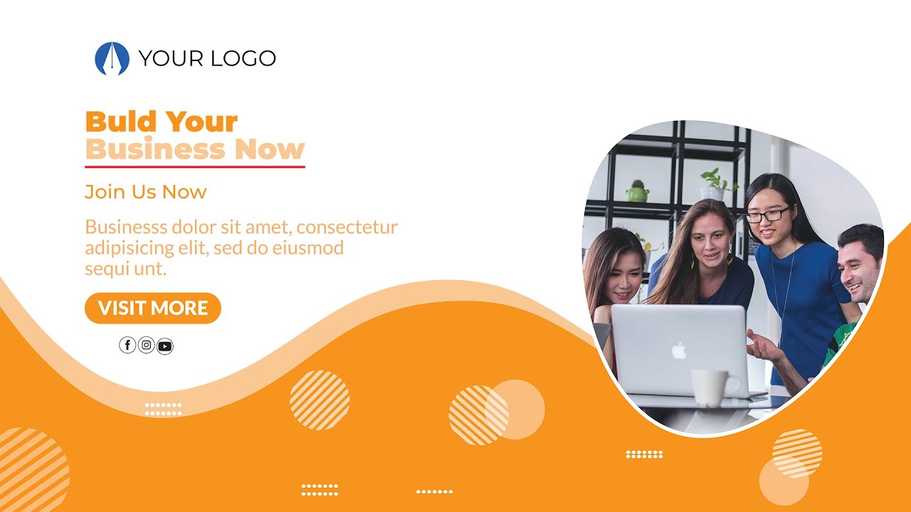 How to Design Business Banner in illustrator cc 2020 - YouTube