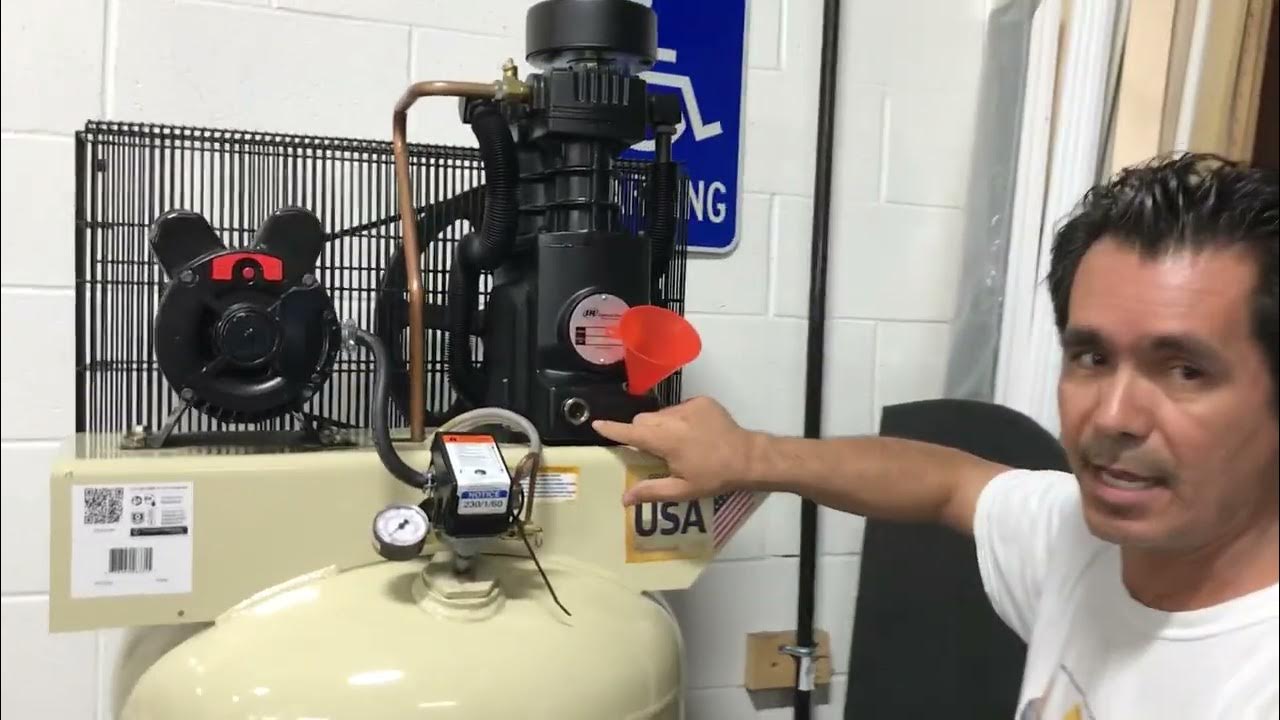 How to service your Ingersoll Rand 80 Gallon air Compressor. - YouTube