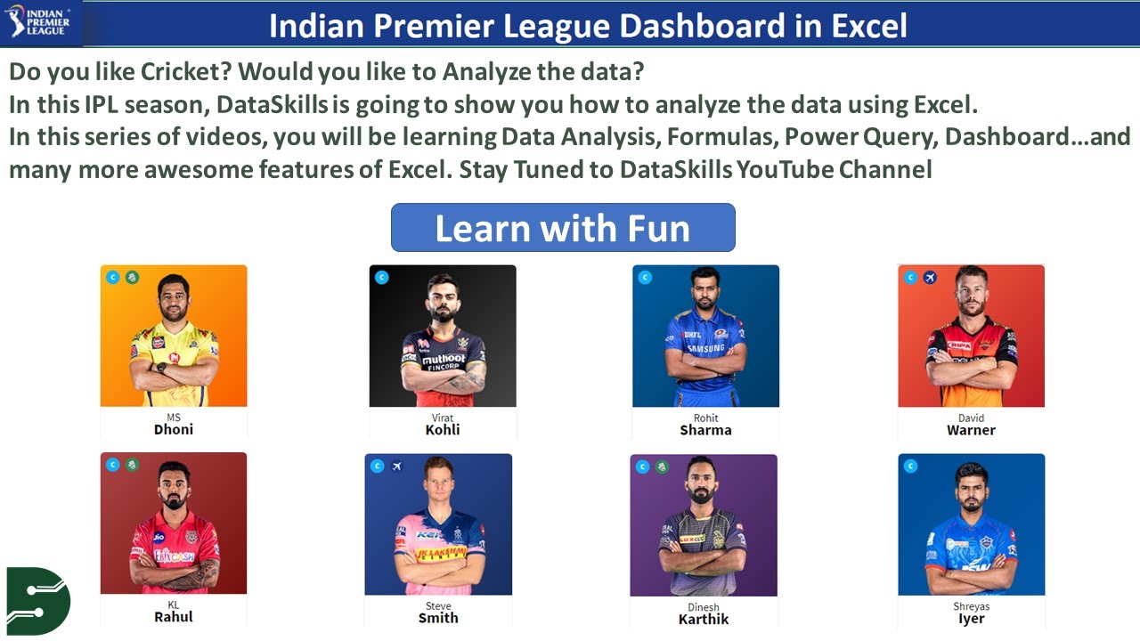 IPL Cricket Dashboard in Excel || Picture Lookup || Power Query - YouTube