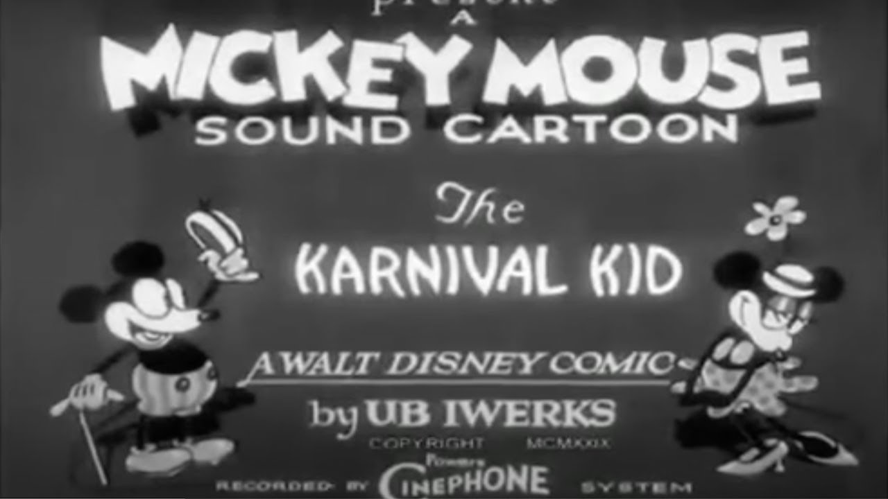Mickey Mouse's First Words in "The Karnival Kid" (1929)A Classic ...