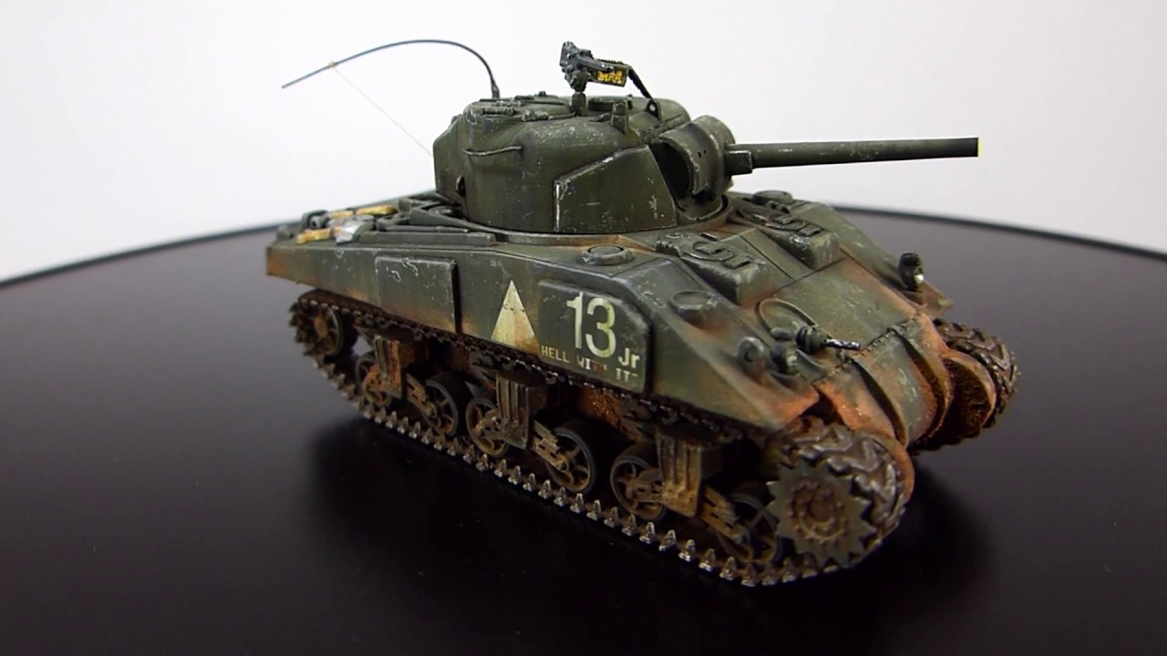 Sherman M4 A4 - Trumpeter 1/72 - YouTube