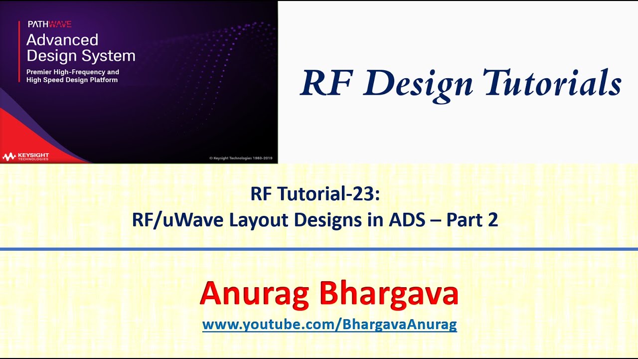 RF Design-23: RF Layout Designs in ADS - Part 2 - YouTube