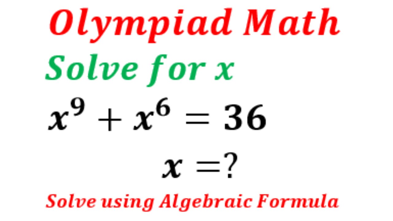 Solving a Tricky Exponential Equation Mathematics Problem: Solve for x ...