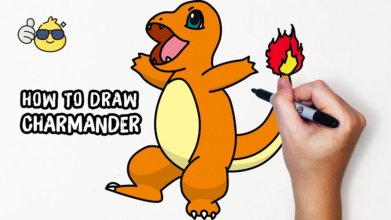 How to Draw Pokemon Charmander Easy Step by Step | Duc Draw - YouTube