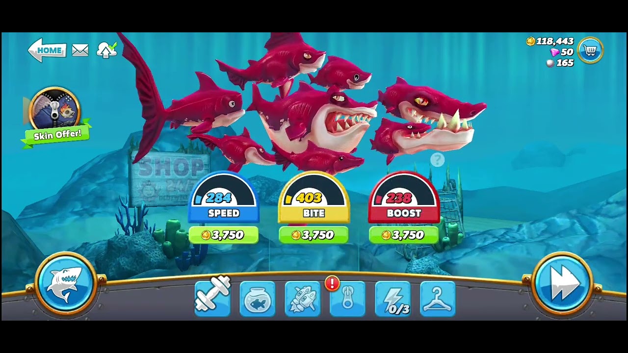 Piranha Sharks spread mayhem across 3 seas (Hungry Shark World) - YouTube