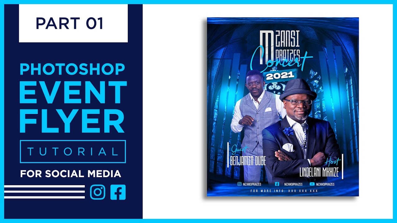 Photoshop Event Flyer Design Tutorial for Social Media - YouTube