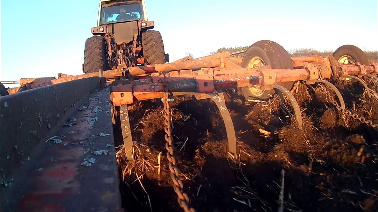 Cultivating to get the hay field seed bed ready. Making a hay field ...