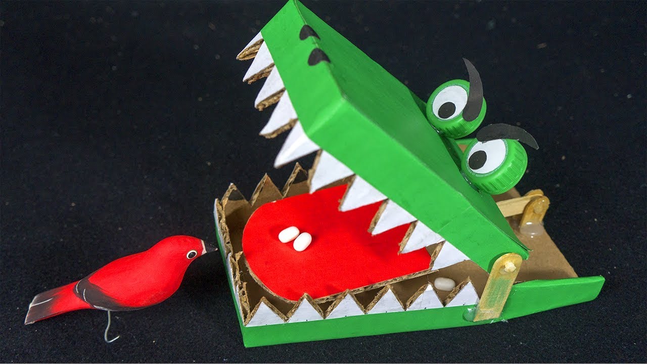 Proyectos con cartón - Increíble Trap Monstruo - YouTube