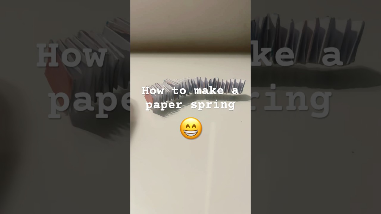 How to make a paper spring! #paper#origami#craft#papercraft#paperspring ...