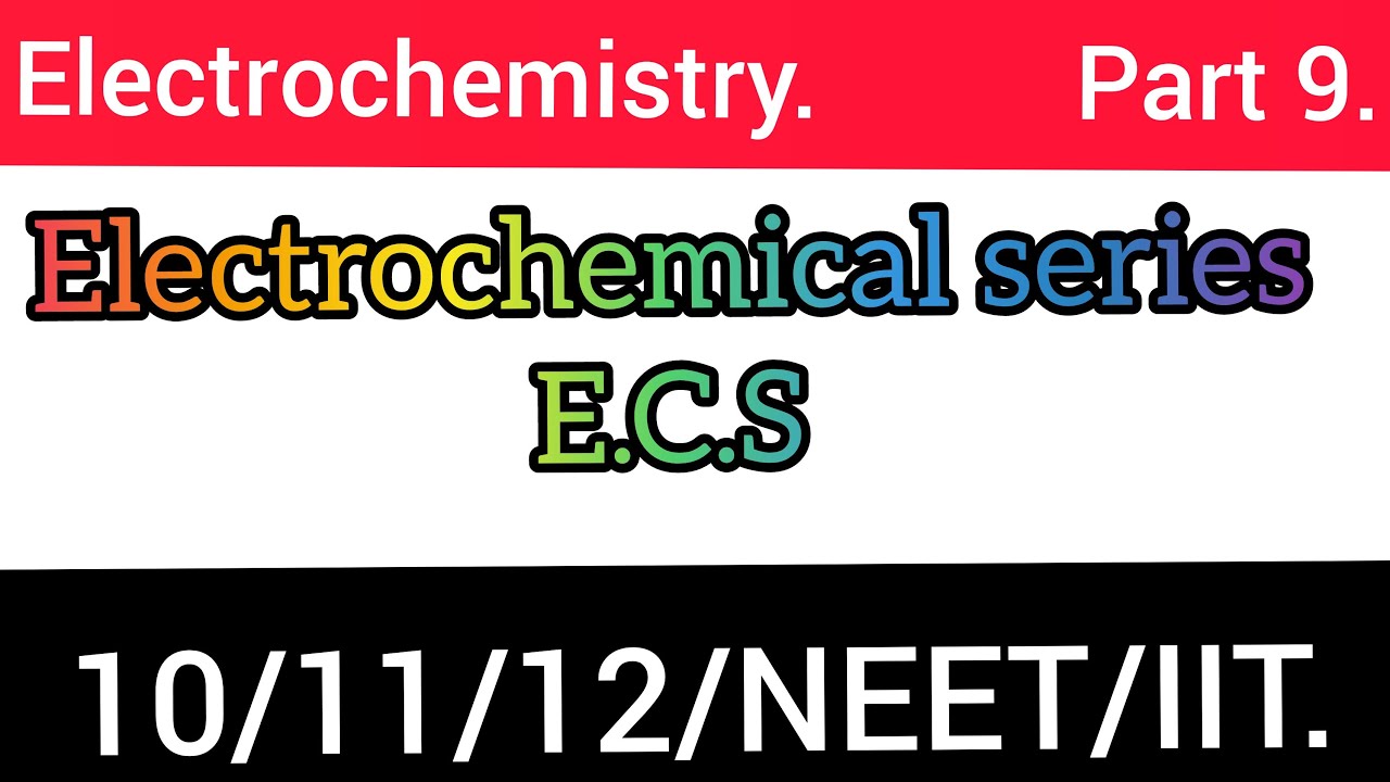 #Electrochemical Series #ECS||Electrochemistry||Part 9 - YouTube