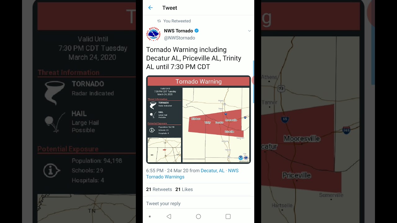 Decatur, Alabama Tornado 3-24-20 - YouTube