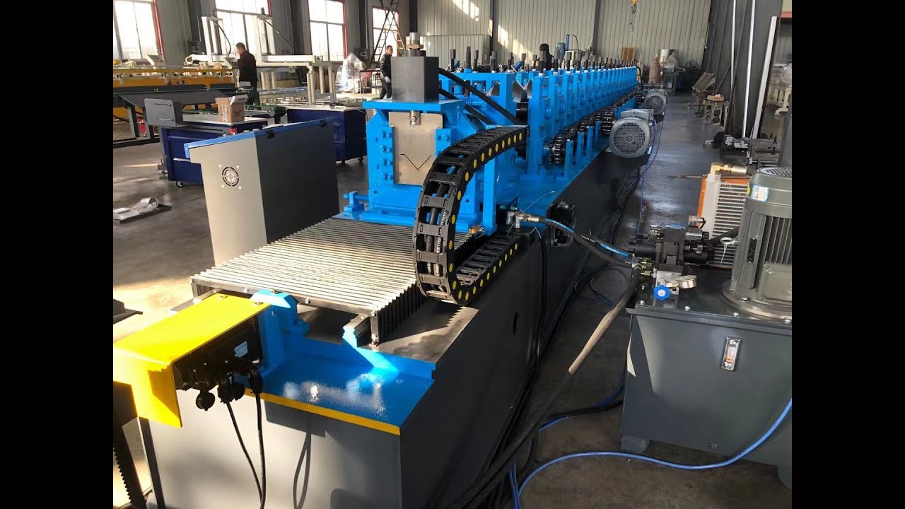 drip edge roll former Angle flashing roll forming machine - YouTube