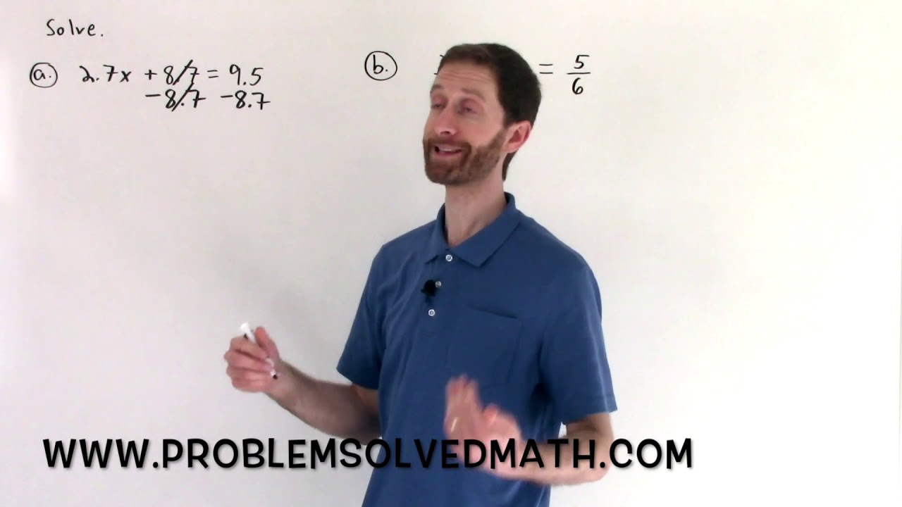 Solving Two-Step Equations with Negative Numbers, Decimals, and ...