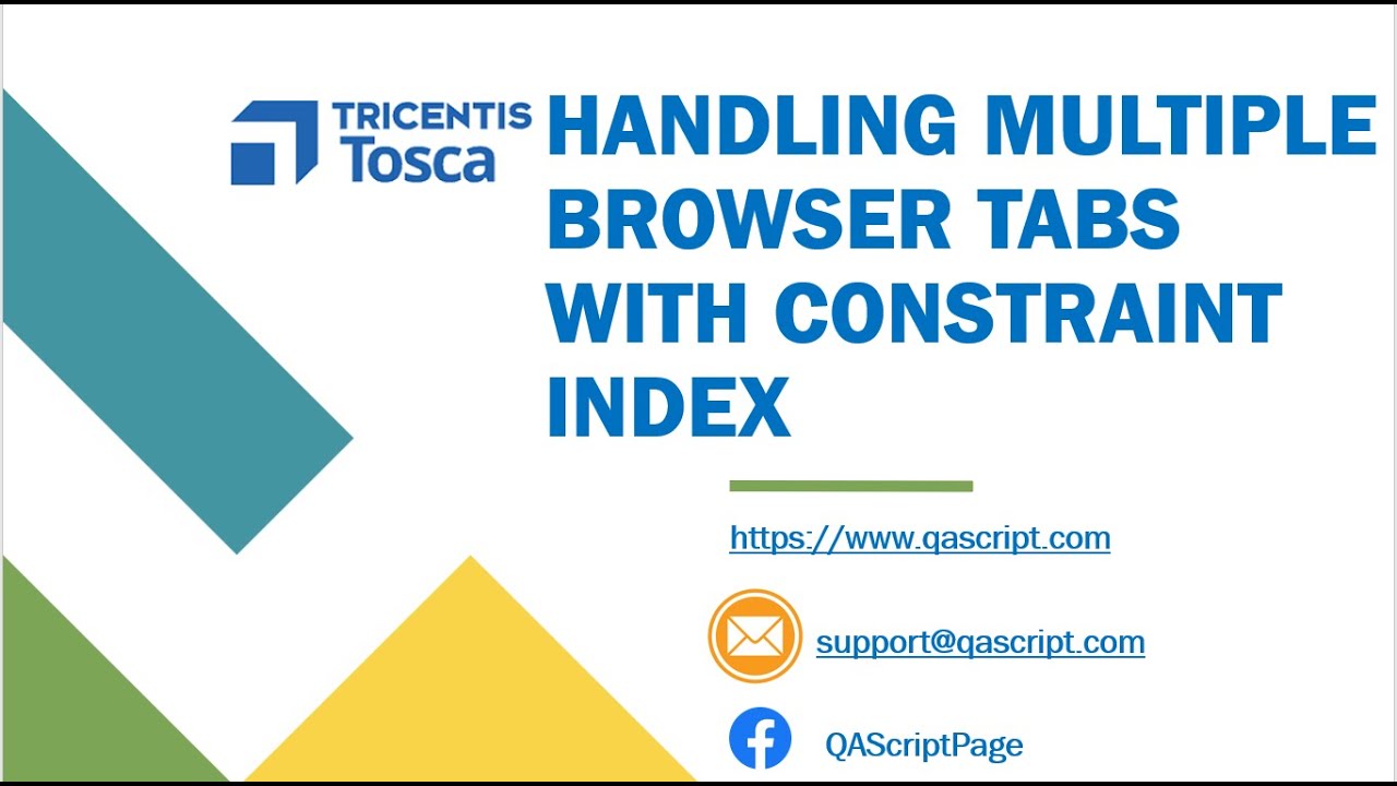 Tosca Tutorial | Lesson 106 - Handle multiple browser tabs ... Tosca Tutorial | Lesson 106 - Handle multiple browser tabs ...
