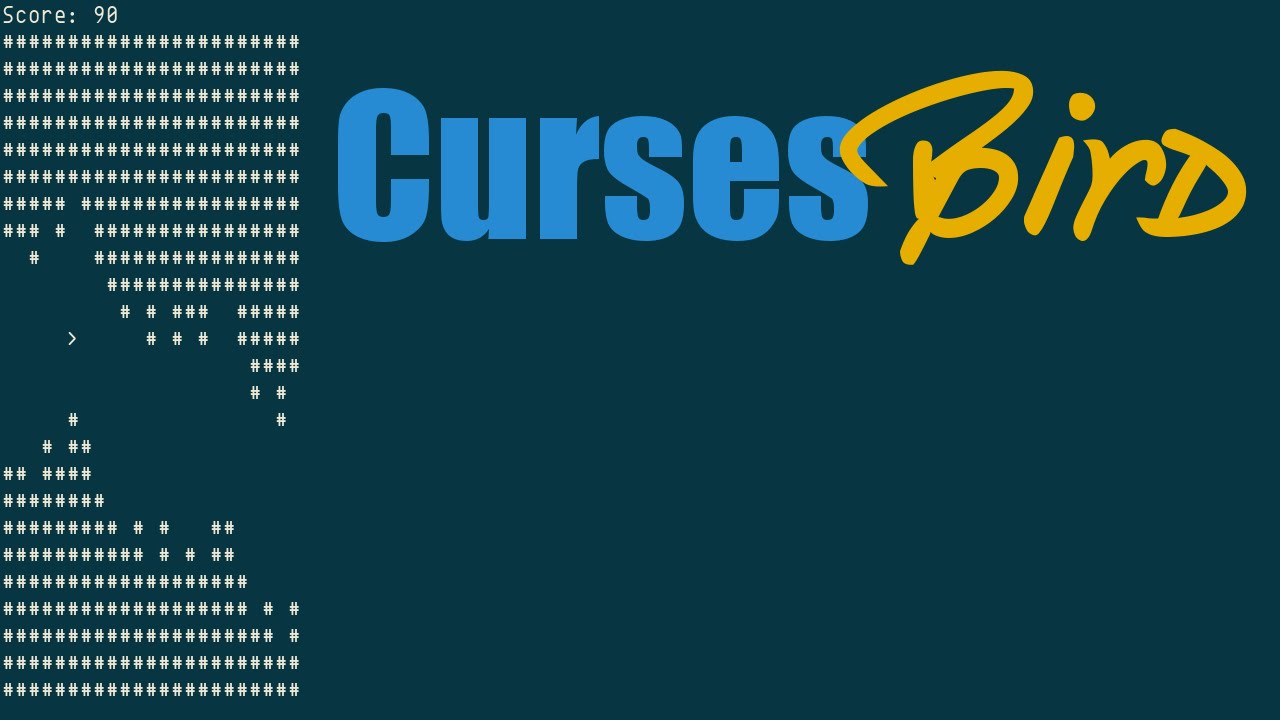 CursesBird, bird flying side-scroller - YouTube