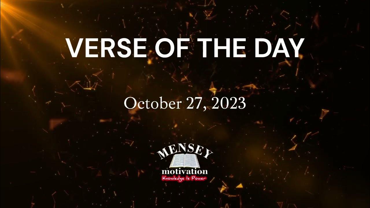 Understanding the Impact of Unity | Bible Verse Of the Day | Meditation | Prayer| OCTOBER 27 ...