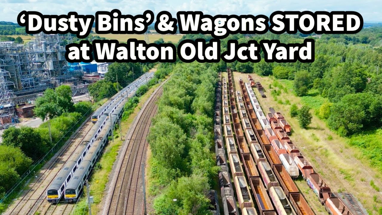 Class 321 'DUSTY BINS' & Mixed Wagons STORED at Walton Old Junction ...