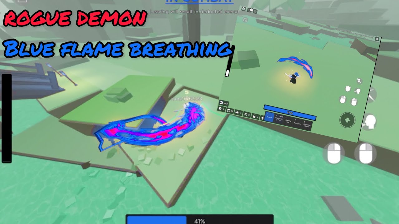 Rogue demon blue flame breathing! - YouTube