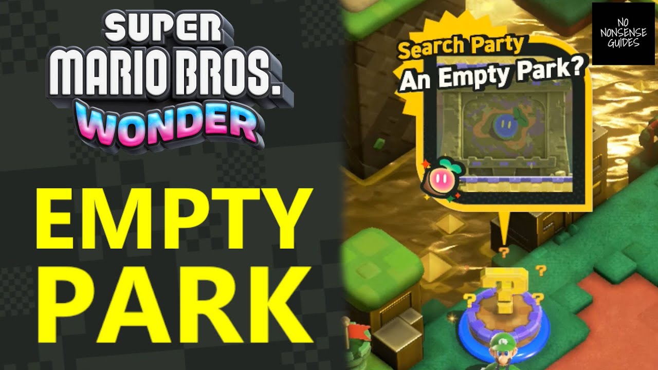 Super Mario Wonder Empty Park Walkthrough - Search Party - YouTube