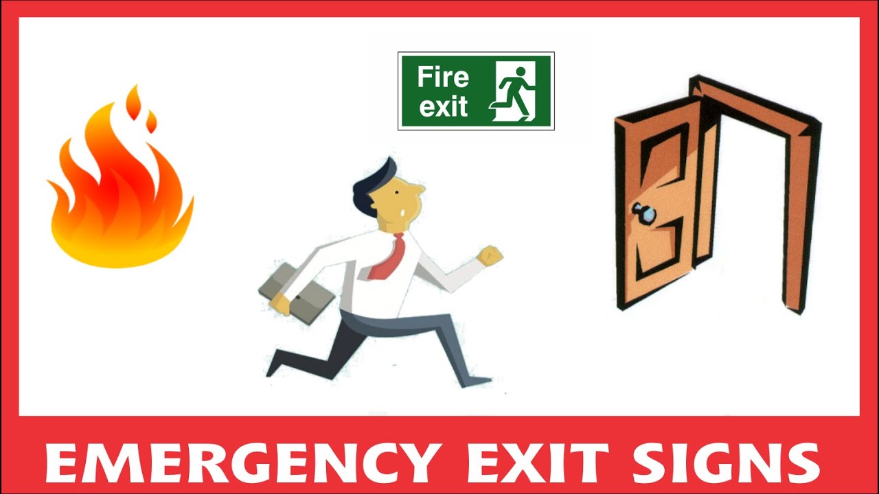 Fire Exit Signs I Exit Signs I Safety Signs Poster I Fire Exit I ...