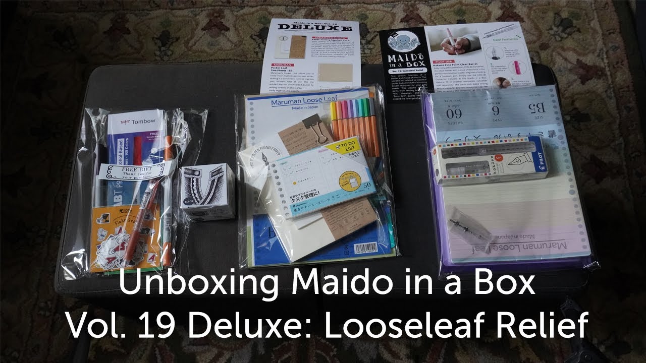 Unboxing Maido in a Box Vol. 19 Deluxe: Looseleaf Relief - YouTube