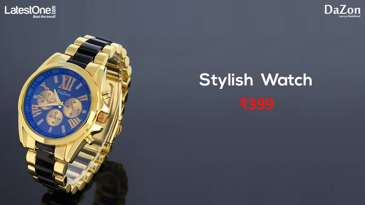 DaZon Analog Three Dial Stainless Steel Luxury Wrist Watch - YouTube
