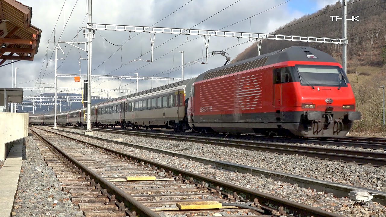 SBB IR 36 in Effingen mit Re 460 im Personenverkehr - YouTube