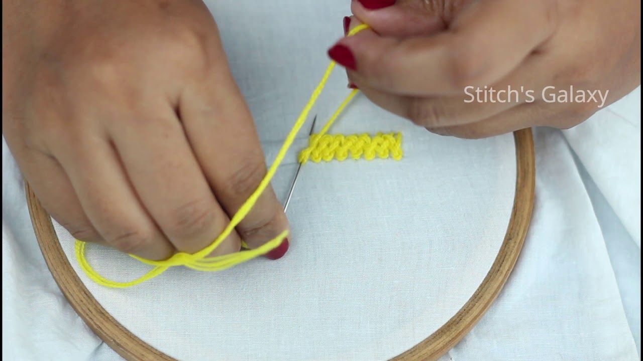 Braid Stitch or Cable Plait Stitch | Braid Stitch border design | Basic ...