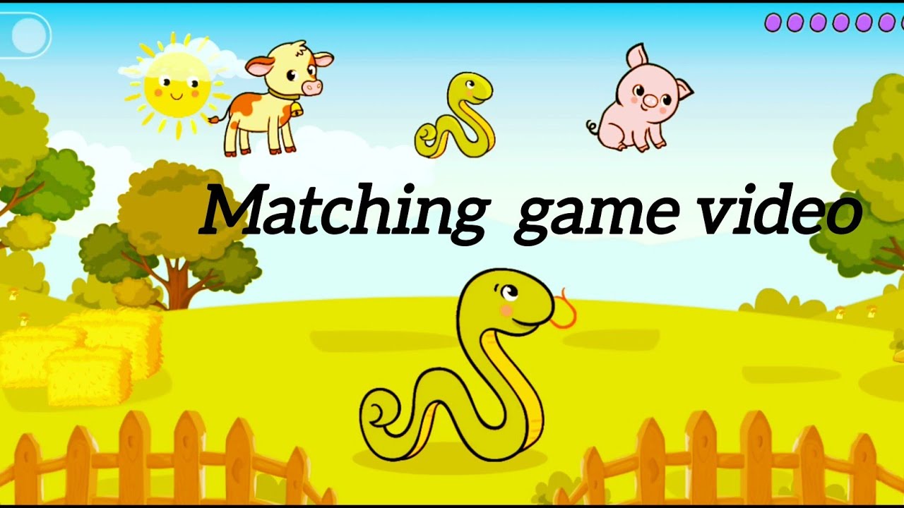 matching game video cartoon kids - YouTube