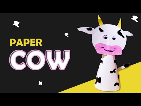 How to Make 3d paper cow tutorial step by step - YouTube