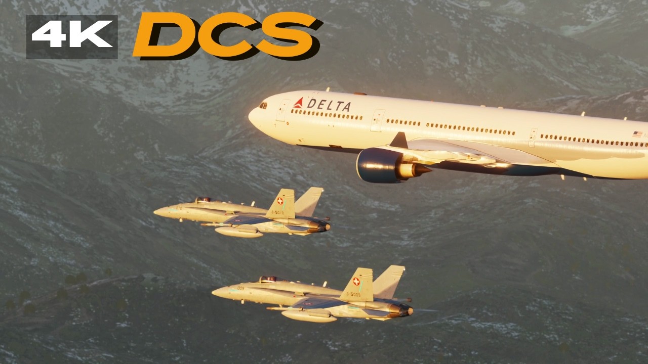 Swiss F/A-18C Air Policing Mission Scramble | Amazing Graphics 4K 60FPS ...