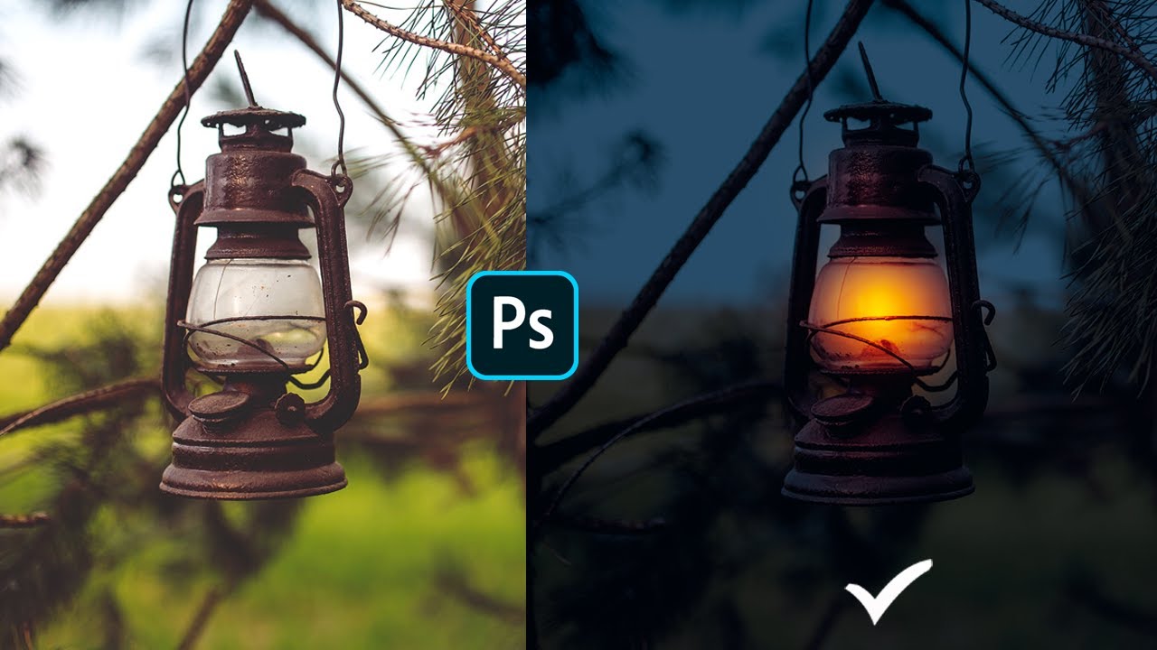 Add realistic lighting to a lamp in Photoshop / tutorial - YouTube