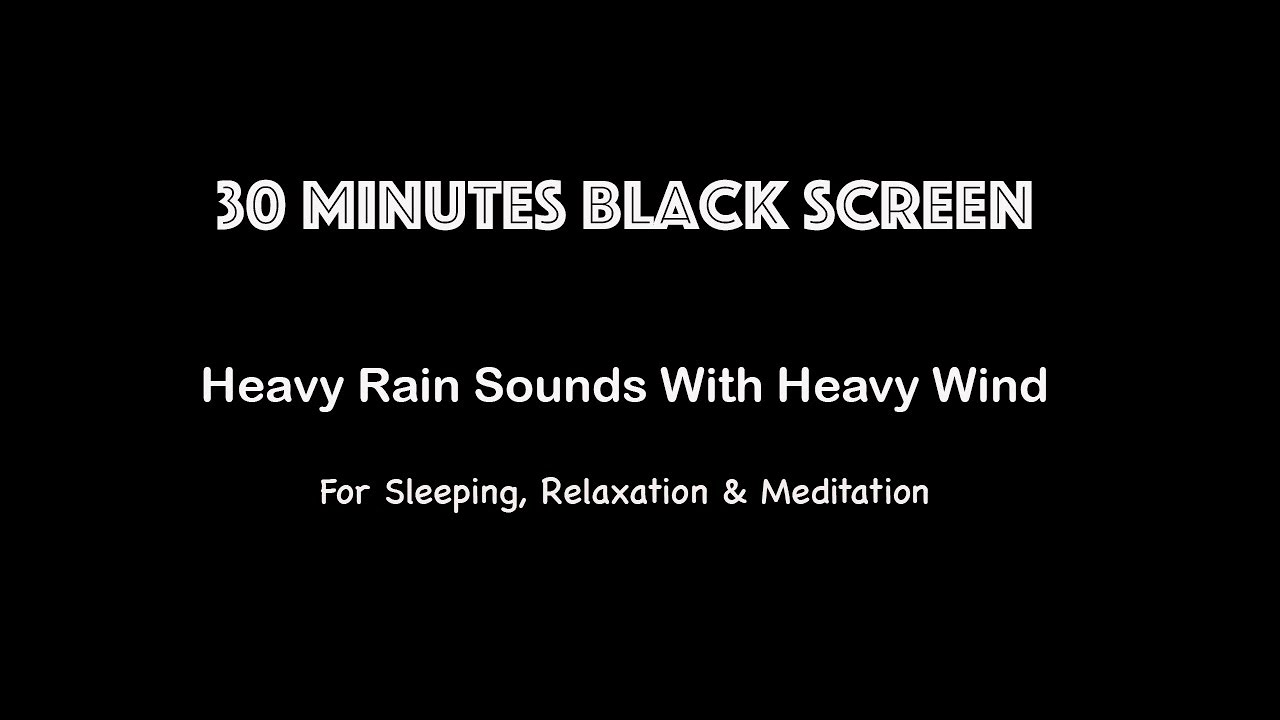 Heavy Rain With Hurricane Wind Sounds For Stress Relief, Insomnia ...