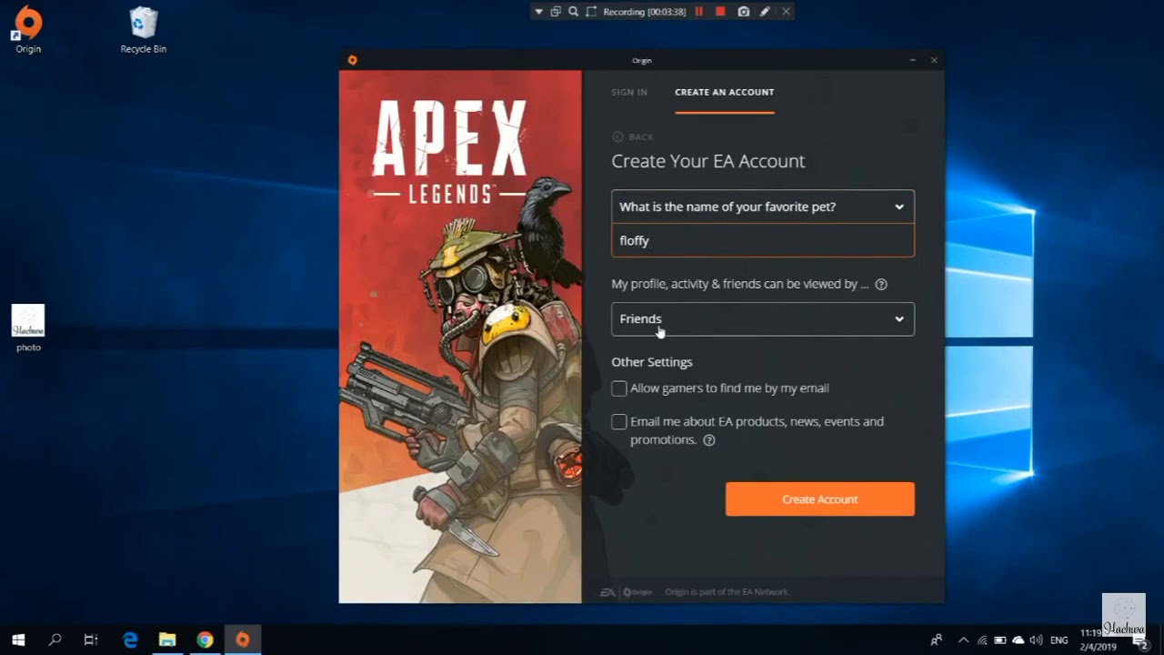 HOW TO CREATE APEX LEGENDS ACC ! FULL TOUTORIAL ⬆️ - YouTube