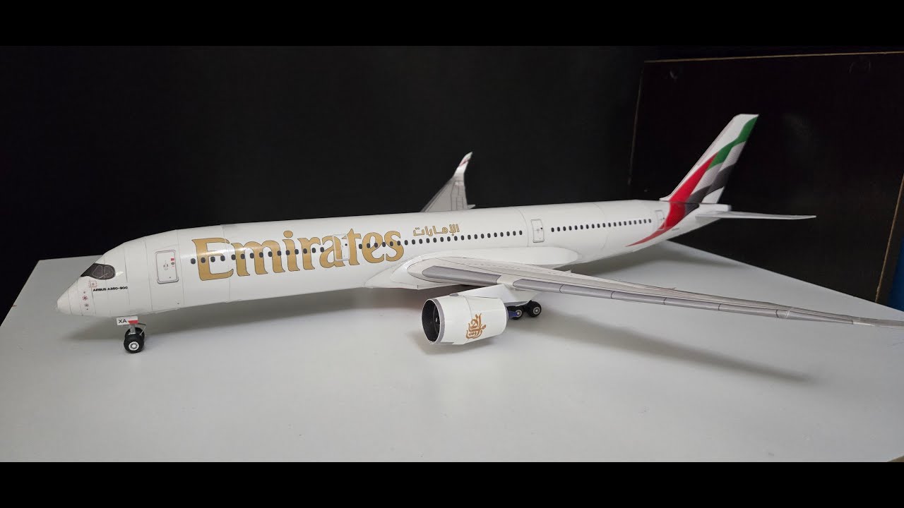 NEW - Emirates A350-900 Paper Model - YouTube