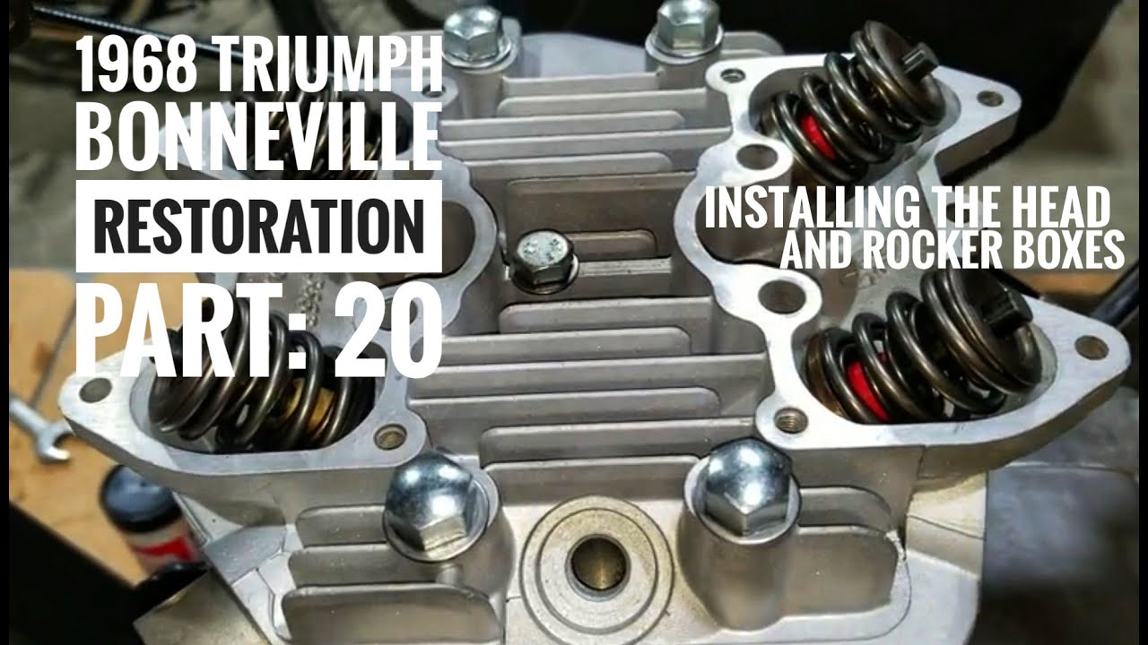1968 Triumph Bonneville restoration part 20, Installing the head and ...