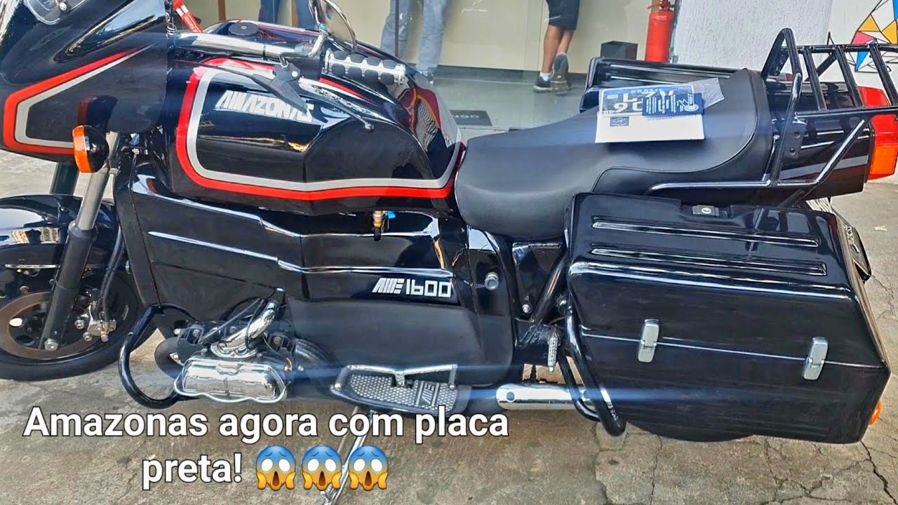 Antiga Gigante Moto Amazonas 1600 Agora Com Placa Preta! Passo a Passo ...