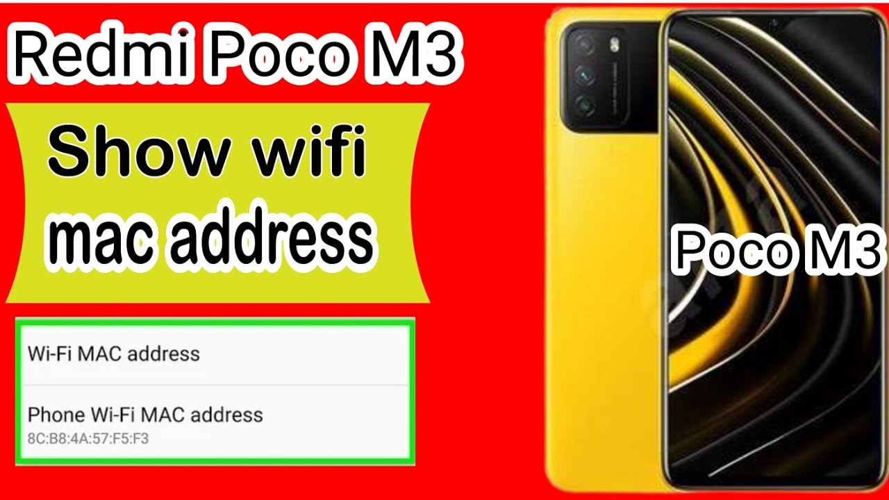 How to show wifi mac address in poco m3! how to check wifi mac address ...