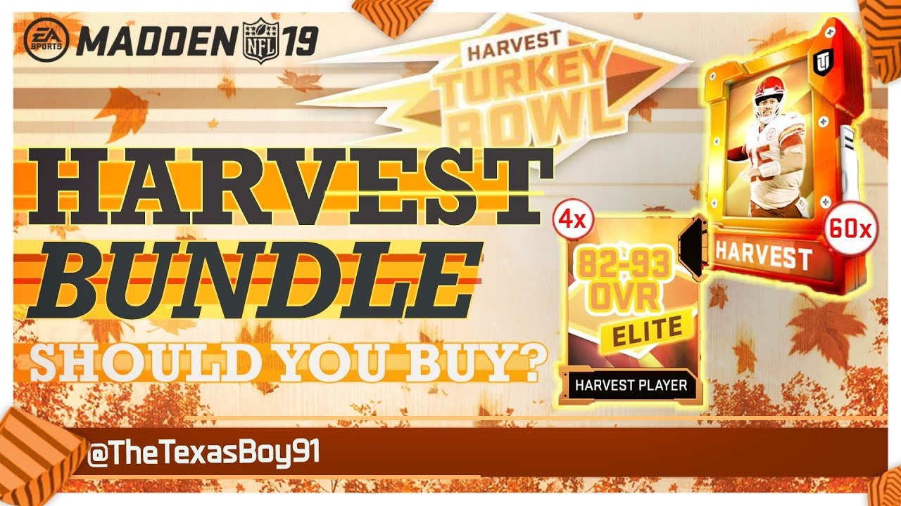 60 HARVEST PACKS | 2 Harvest Bundle Pack Opening | Madden 19 Ultimate ...
